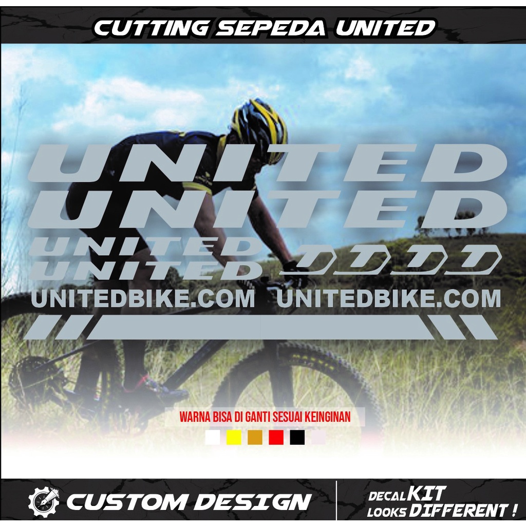 Jual STIKER SEPEDA UNITED BIKE CUTTING STICKER ANTI AIR LEM KUAT TAHAN ...