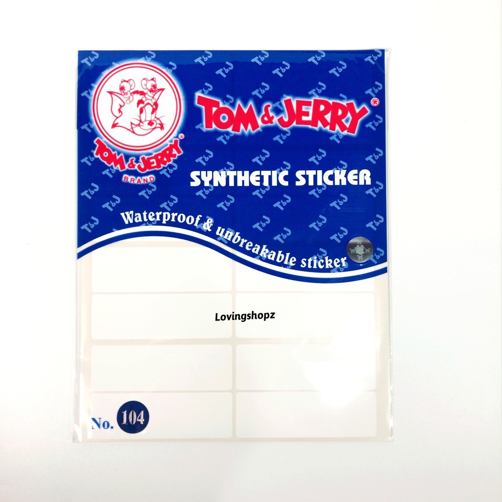 Jual Label Tom & Jerry No.104 Waterproof, Label Anti Air | Shopee Indonesia