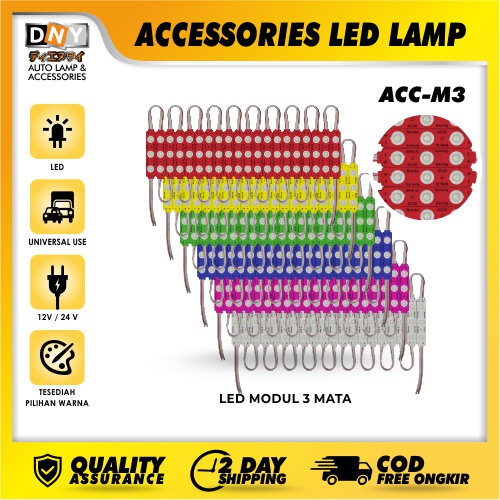Jual LAMPU LED MODULE 3 WATT 12 VOLT LED MODULE 3 MATA BESAR TERANG LAMPU LED 3 MATA 24 V 3 Watt ...