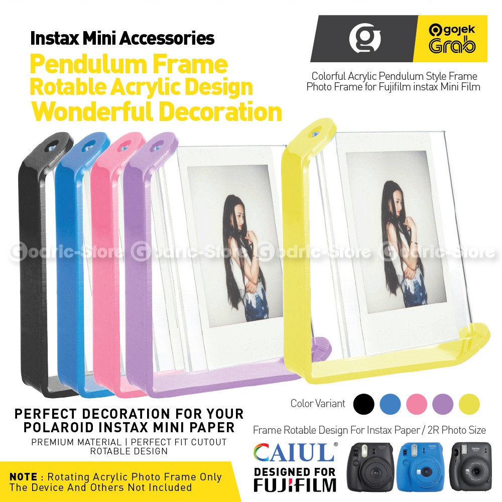 Jual Rotating Frame Acrylic Album Colorful Stand Foto Meja Size 2R for ...
