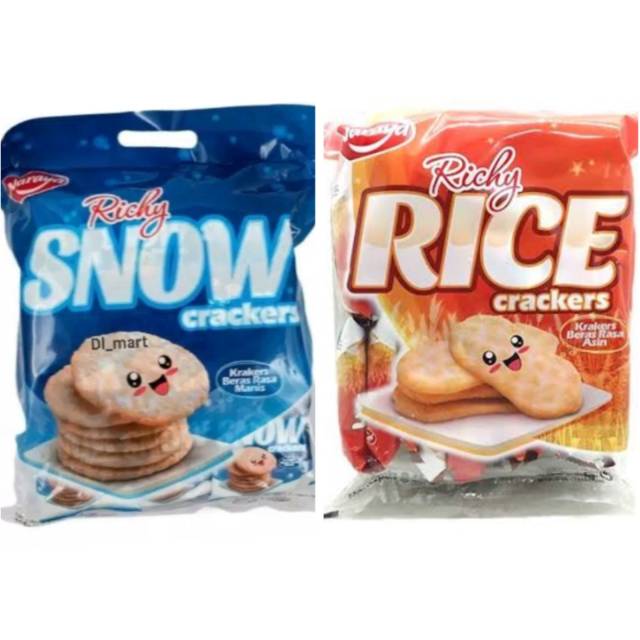 Jual Naraya Richy Snow Crackers dan Richy Rice / Krakers beras rasa ...