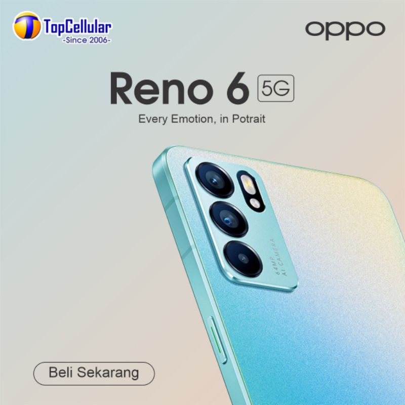 Jual Oppo Reno 6 5G 8/128Gb (5G Network, Al Highlight Video, 65W SuperVOOC) | Shopee Indonesia