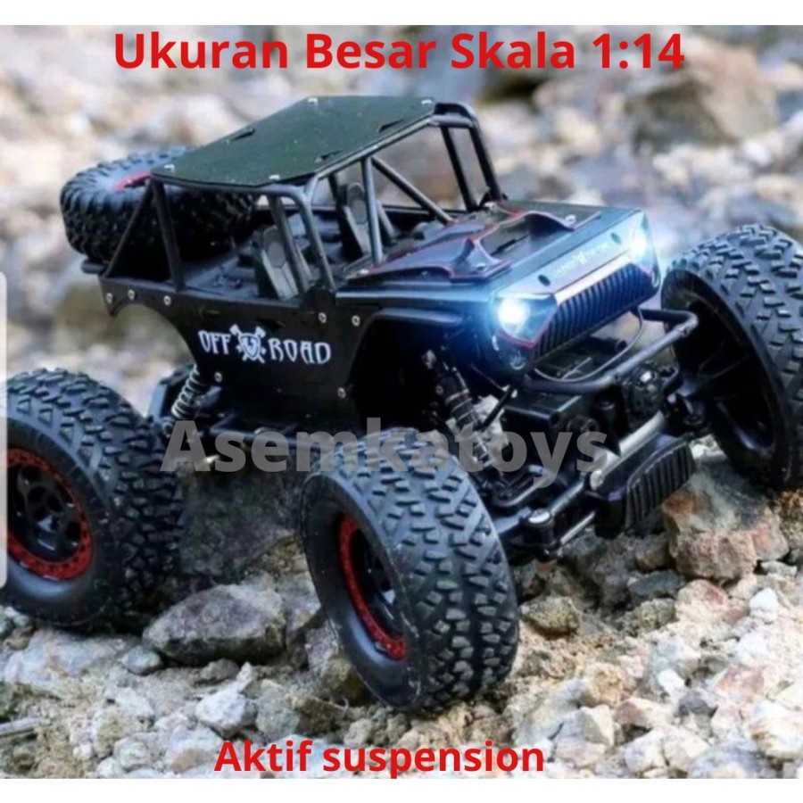 Jual MOBIL REMOTE CONTROL RC JEEP MONSTER OFF ROAD ROCK CRAWLER 4WD ...
