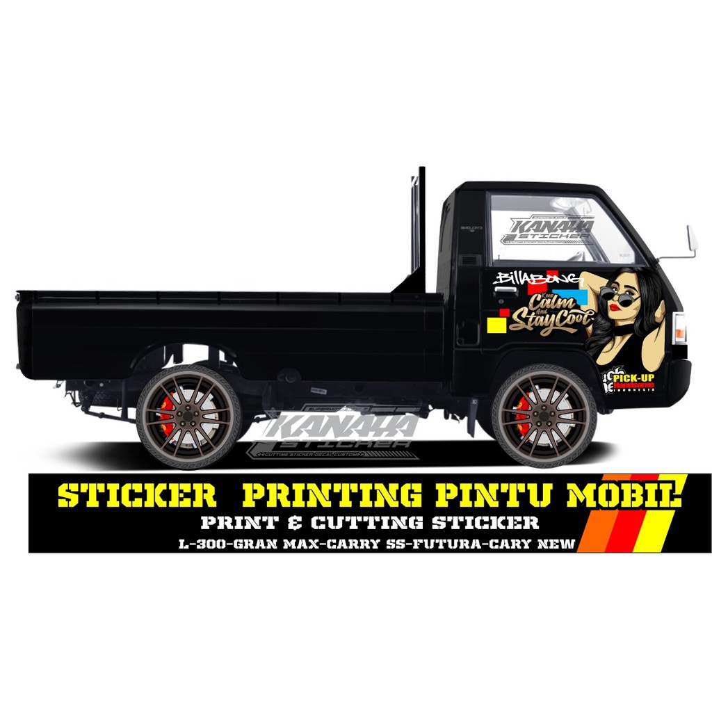 Jual STICKER PINTU MOBIL L300 GAMBAR WANITA DENGAN KATA KATA UNIK HARGA ...