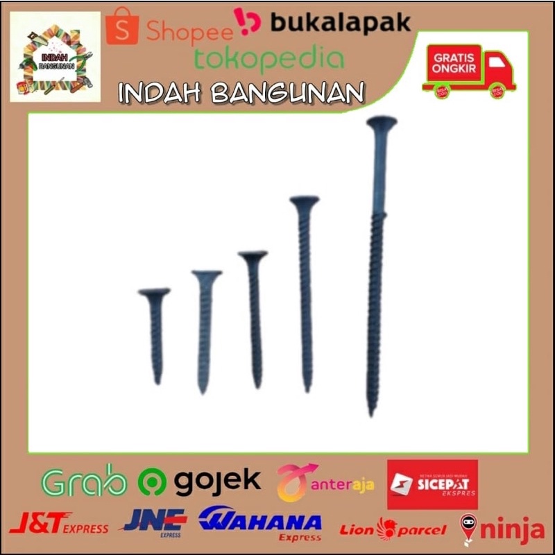 Jual Skrup Gipsum / sekrup gypsum berbagai ukuran screw gypsum | Shopee ...