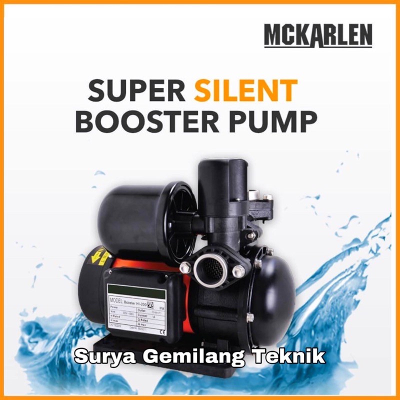 Jual Pompa Booster Silent McKarlen HI 200 Pompa Pendorong | Shopee Indonesia