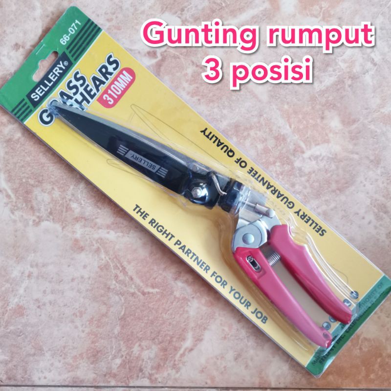 Jual gunting rumput 3 posisi SELLERY gunting dahan ranting grass shear 310 mm | Shopee Indonesia