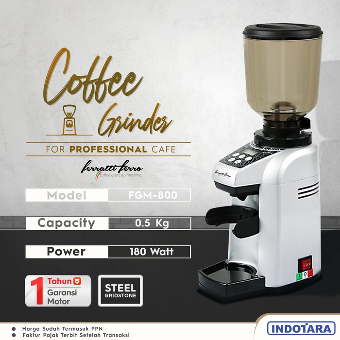 Jual Coffee Grinder Machine Alat Penggiling Kopi Ferratti Ferro FGM-800 ...