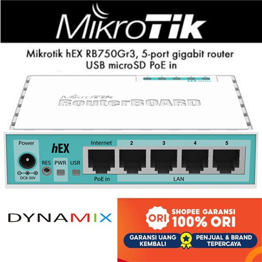 Jual Mikrotik Routerboard RB750GR3 (hEX) | router RB750 GR3 | Shopee ...
