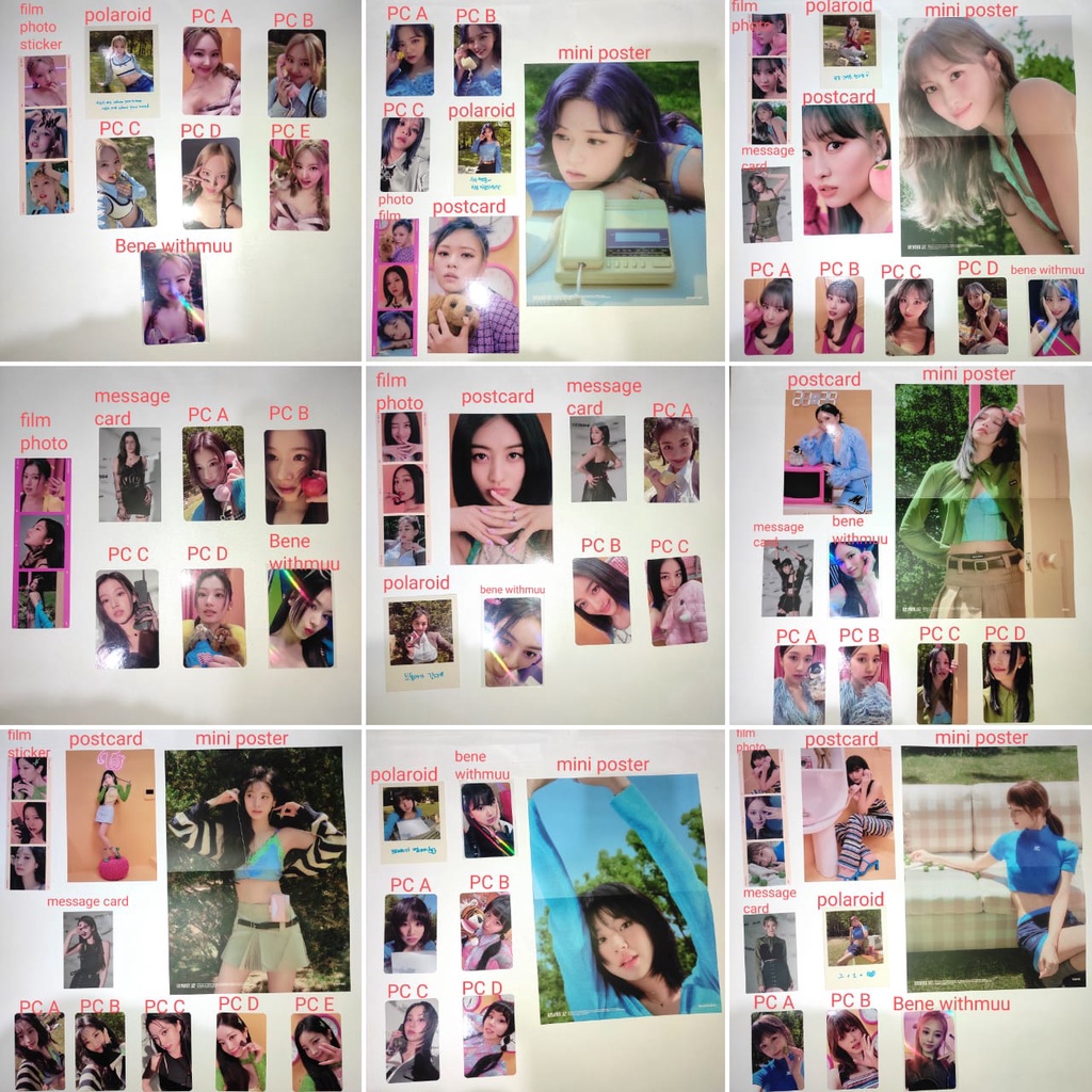 Jual OFFICIAL PHOTOCARD TWICE BETWEEN 1&2 PC POSTCARD POSTER FILM PHOTO POLAROID BENE WITHMUU ...