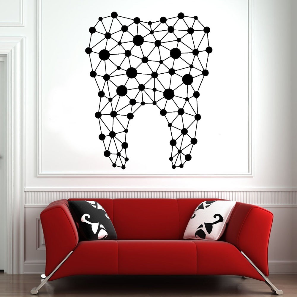 Jual Stiker Dinding Gigi Tooth Wall Decal Abstract Dentist Dental ...