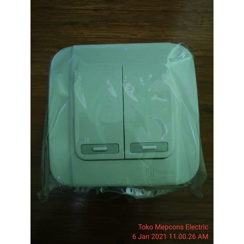 Jual Ori BROCO Saklar Seri IB GALLEO Double Switch white galleo G162 ...