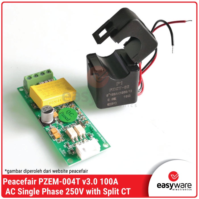 Jual Peacefair PZEM-004T v3.0 100A with split core sensor ac power ...