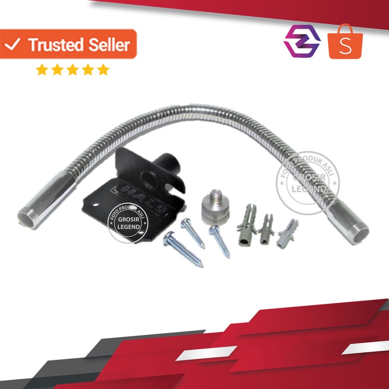 Jual Stand standing mic tempel dinding/wall bracket mic spiral panjang ...