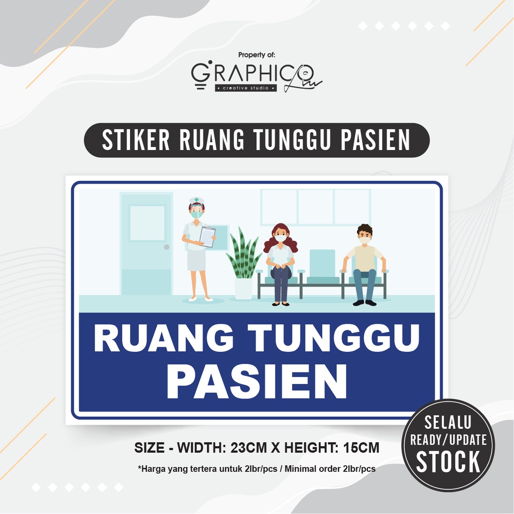 Jual Stiker Ruang Tunggu Pasien - Per/2 lembar (23x15cm) | Shopee Indonesia