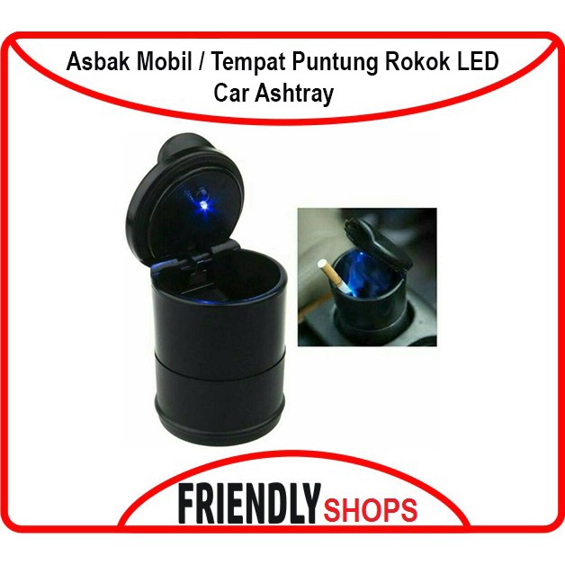 Jual Asbak Mobil LED Tempat Puntung Rokok HITAM Tempat Koin - Car ...