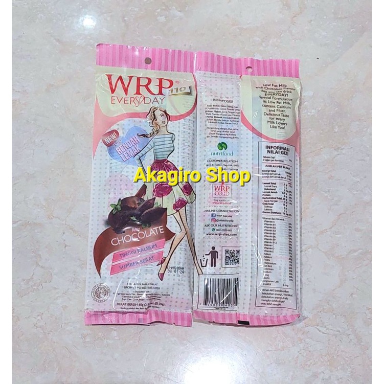 Jual WRP EVERYDAY Susu Rendah Lemak Rasa Coklat 60g (2 Sachet @30g ...