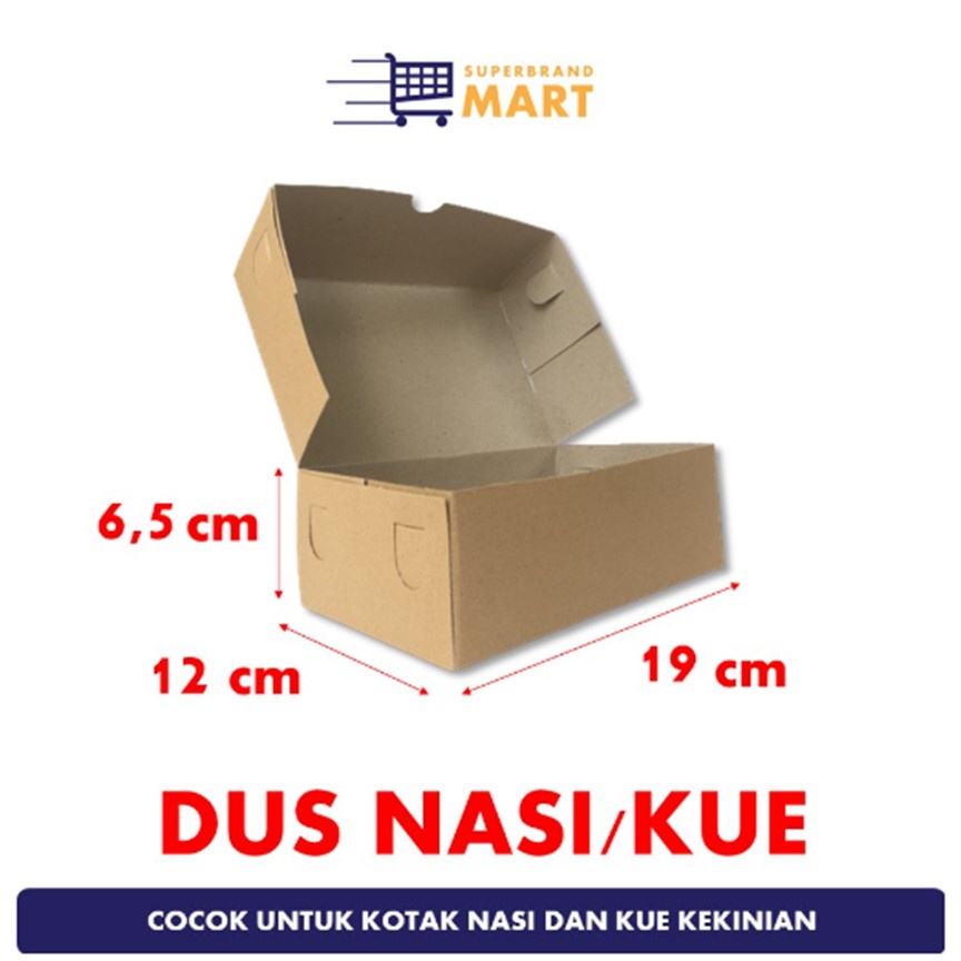 Jual Kotak Nasi Lunch Box Catering Kraft Laminasi Dalam 19x12x6.5cm ...