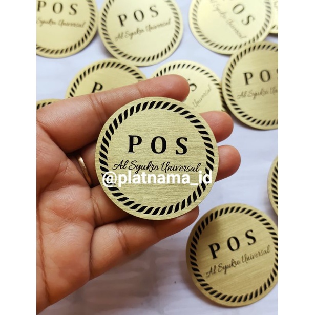 Jual Label plat pin / label plat jepit / label custom minim 20 pc ...