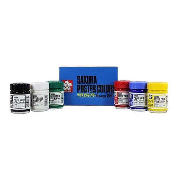 Jual Sakura Poster Color Set 6x30ml / Cat Poster Sakura isi 30ml x 6 ...