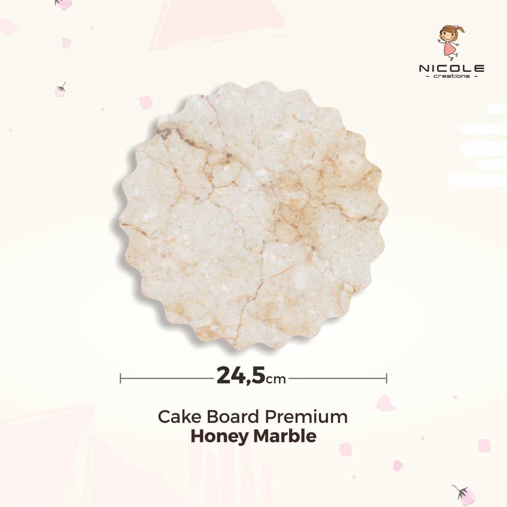 Jual Cake Board/Tatakan Kue/Alas Kue/Bottom Cake Premium Wavy 25 cm by ...