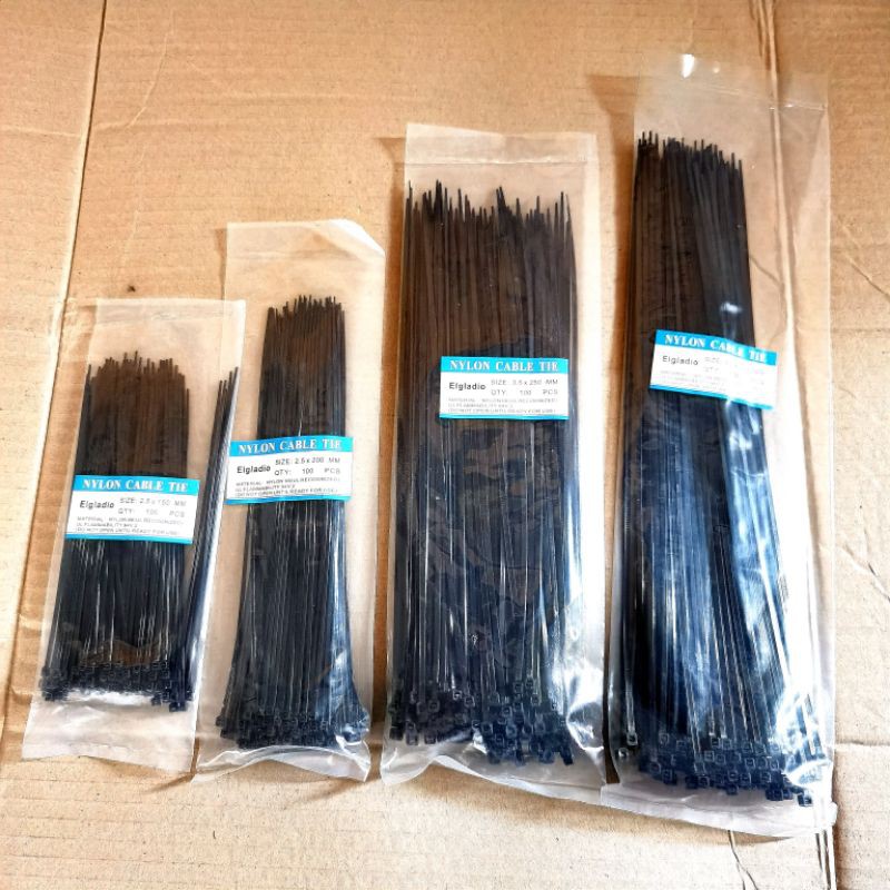 Jual kabel tis/cable ties nylon 10cm 15cm 20cm 25cm 30cm | Shopee Indonesia
