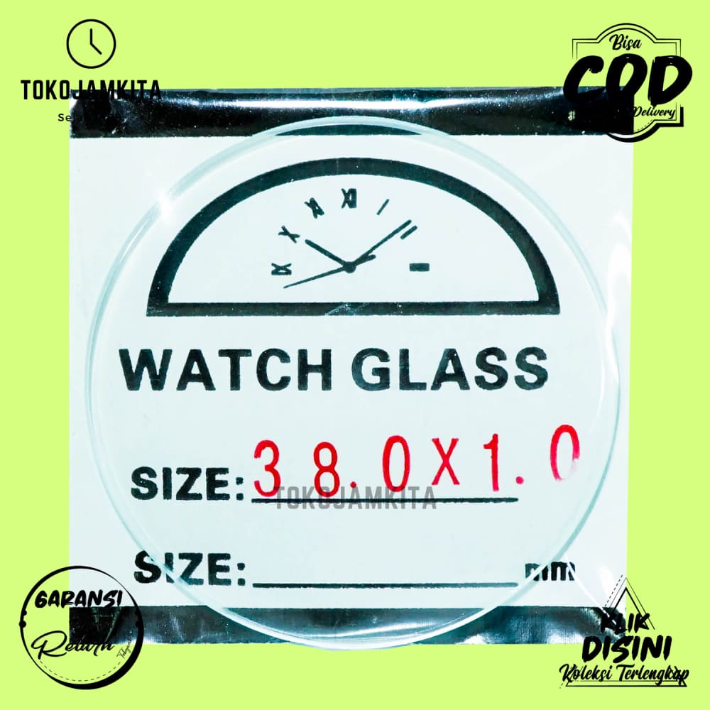 Jual Kaca Jam Kaca Bahan Watch Glass PNC-380 3,8 cm Murah | Shopee ...