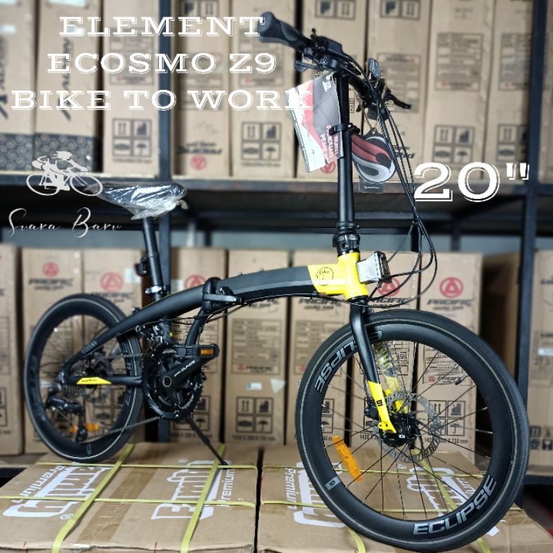 Jual SEPEDA LIPAT ELEMENT ECOSMO Z9 B2W 451 (20 INCH) | Shopee Indonesia