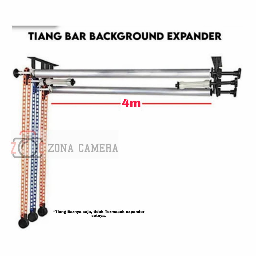 Jual Tiang Bar Background Expander Stand 4 Meter Roll Backdrop Layar ...