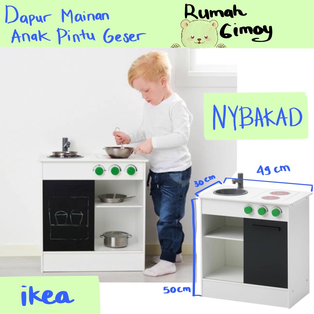 Jual Dapur Mainan Kayu Kitchen Set Anak Pintu Geser Playset Kitchen Set ...