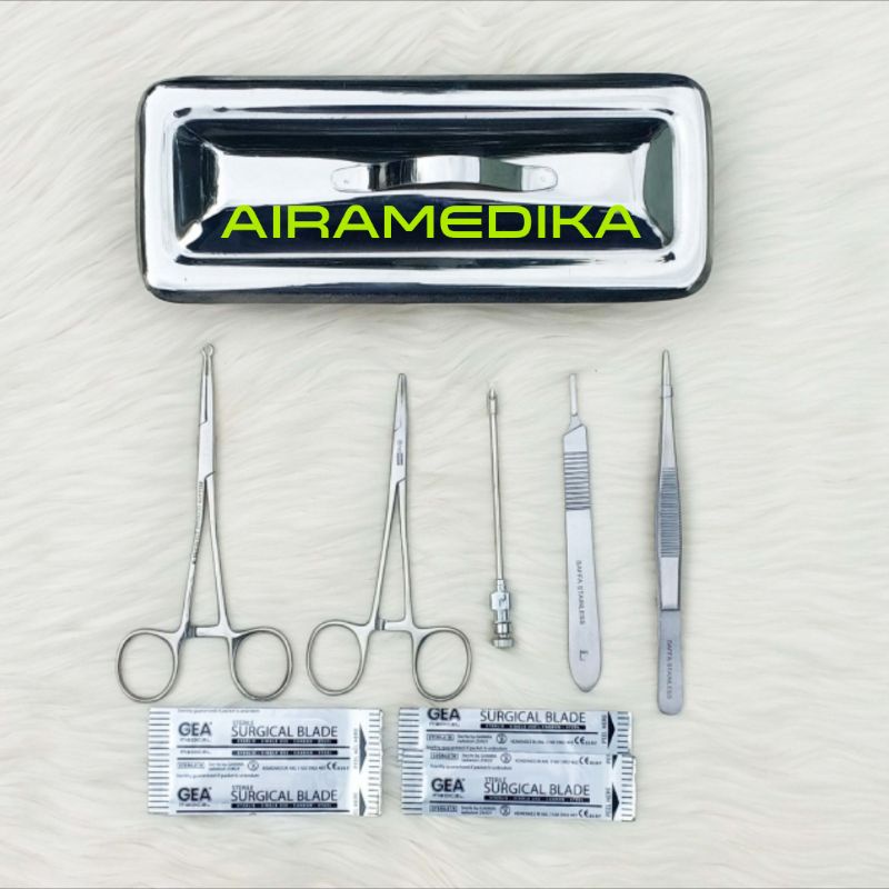 Jual Implant Set 7 item Stainless Steel / Implan Set / Norplant Set 7 item Fullset Stainless ...