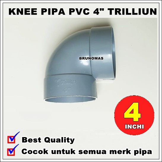 Jual KNEE 4" inchi TRILLIUN - ELBOW Keni bengkok sambungan paralon PIPA PVC | Shopee Indonesia