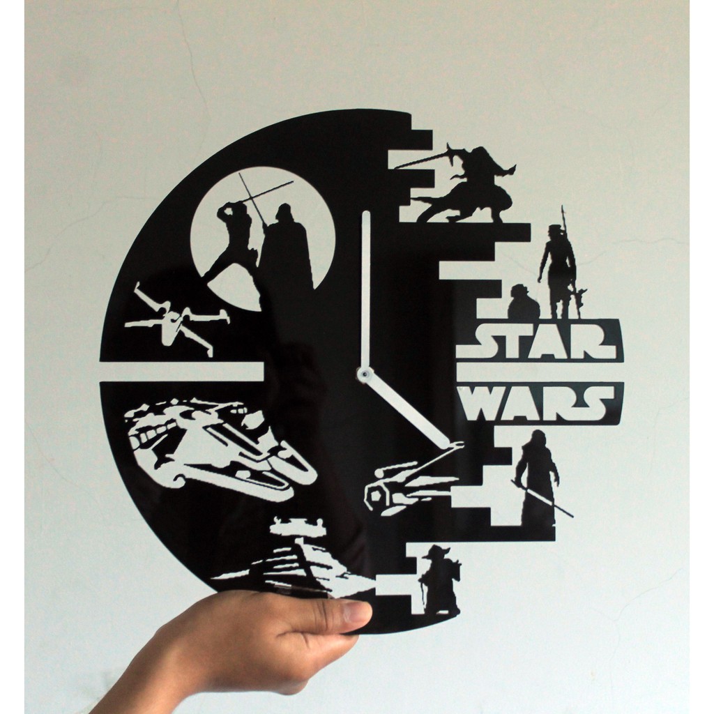 Jual JAM DINDING STARWARS - STARWARS WALL CLOCK - STAR WARS | Shopee ...