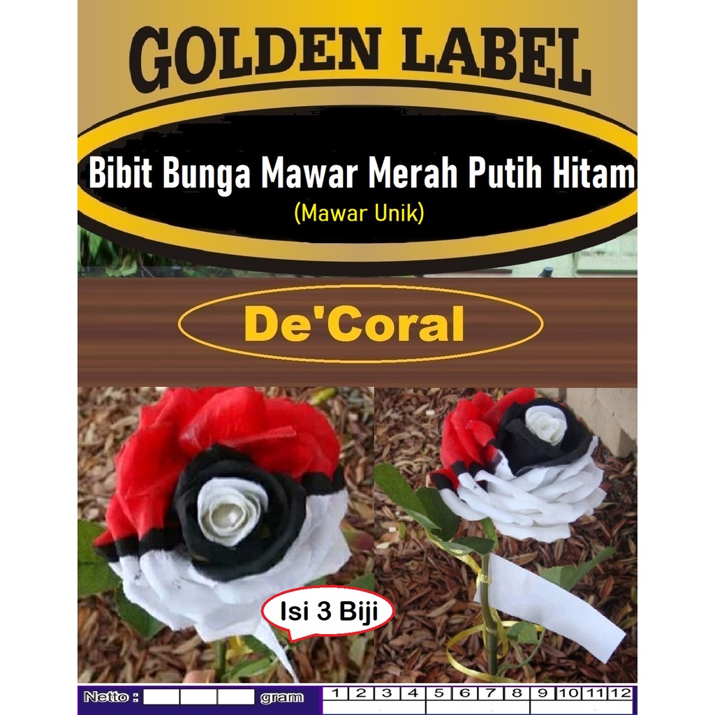 Jual Bibit Bunga Mawar Merah Putih Hitam | Biji Benih Mawar Unik ...