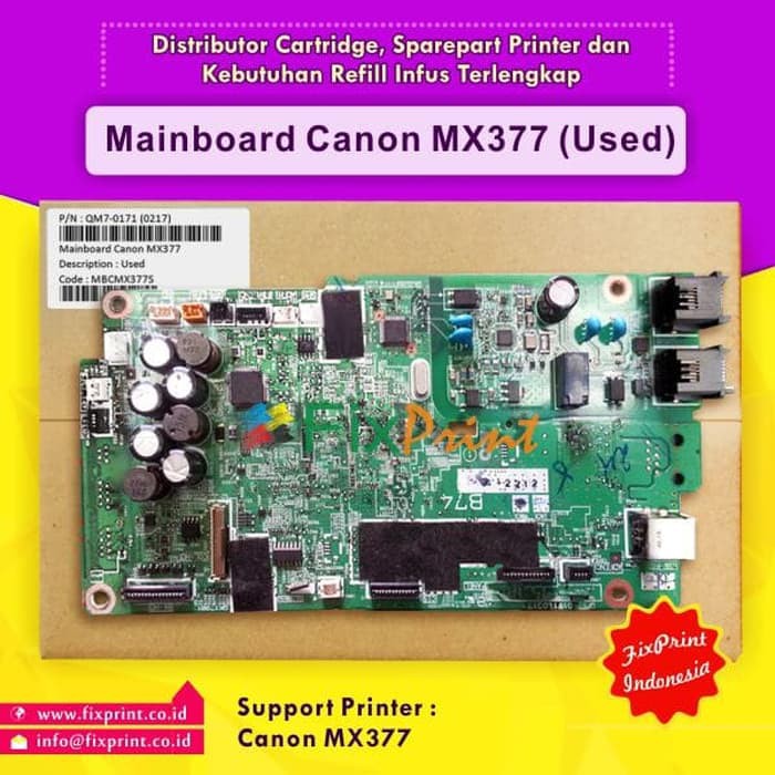 Jual Mainboard Printer Canon MX-377- Logic Board MX377- Motherboard MX ...
