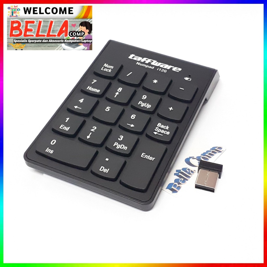 Jual KEYBOARD/KEYPAD NUMERIC WIRELESS 2.4GHZ JARAK 10 METER/NUMERIC ...