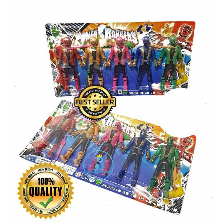 Jual BS - Mainan Anak Robot Miniatur Power Rangers isi 5 Pcs No.698B ...