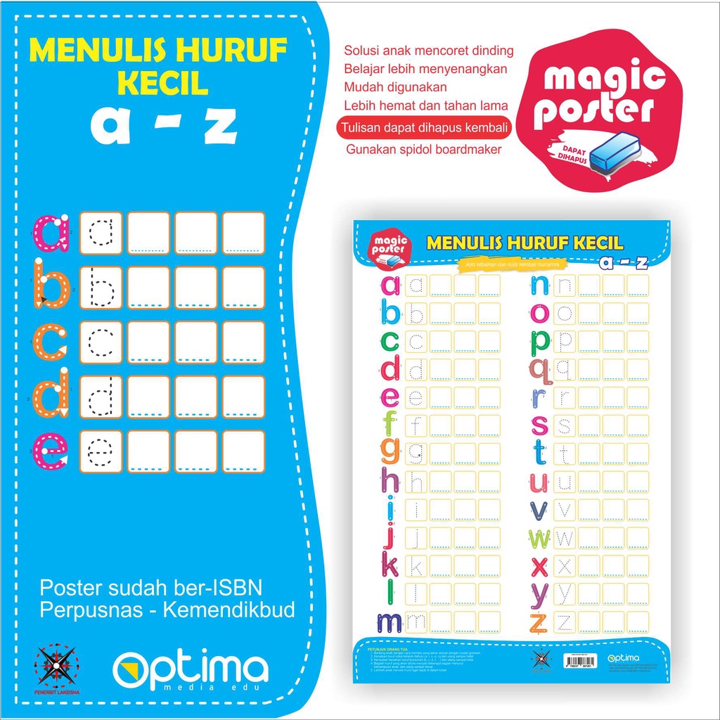 Jual Magic Poster : Menulis huruf (a - z) | Shopee Indonesia
