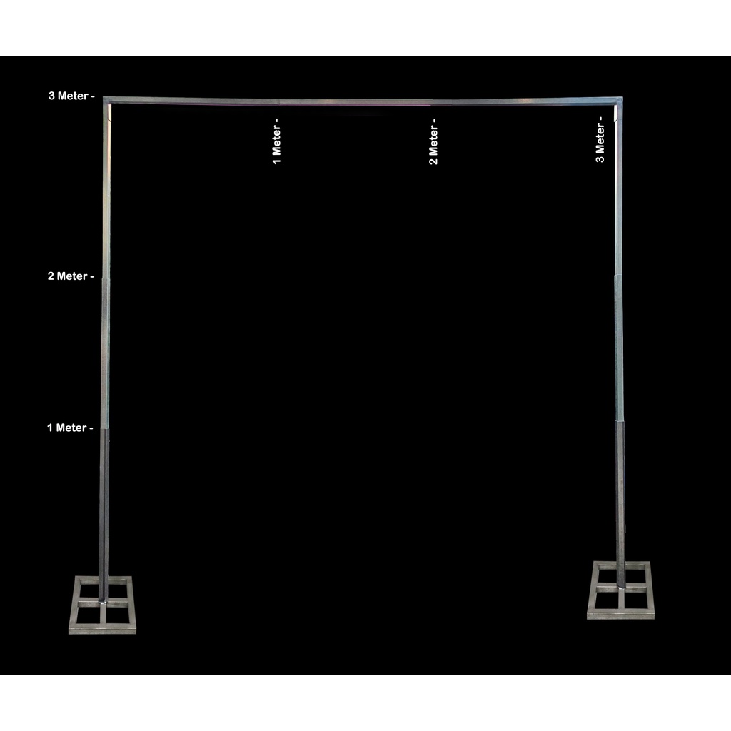 Jual Tiang Backdrop / Tiang Dekorasi / Tiang Gawang Besi 3mx3m 1 layer ...
