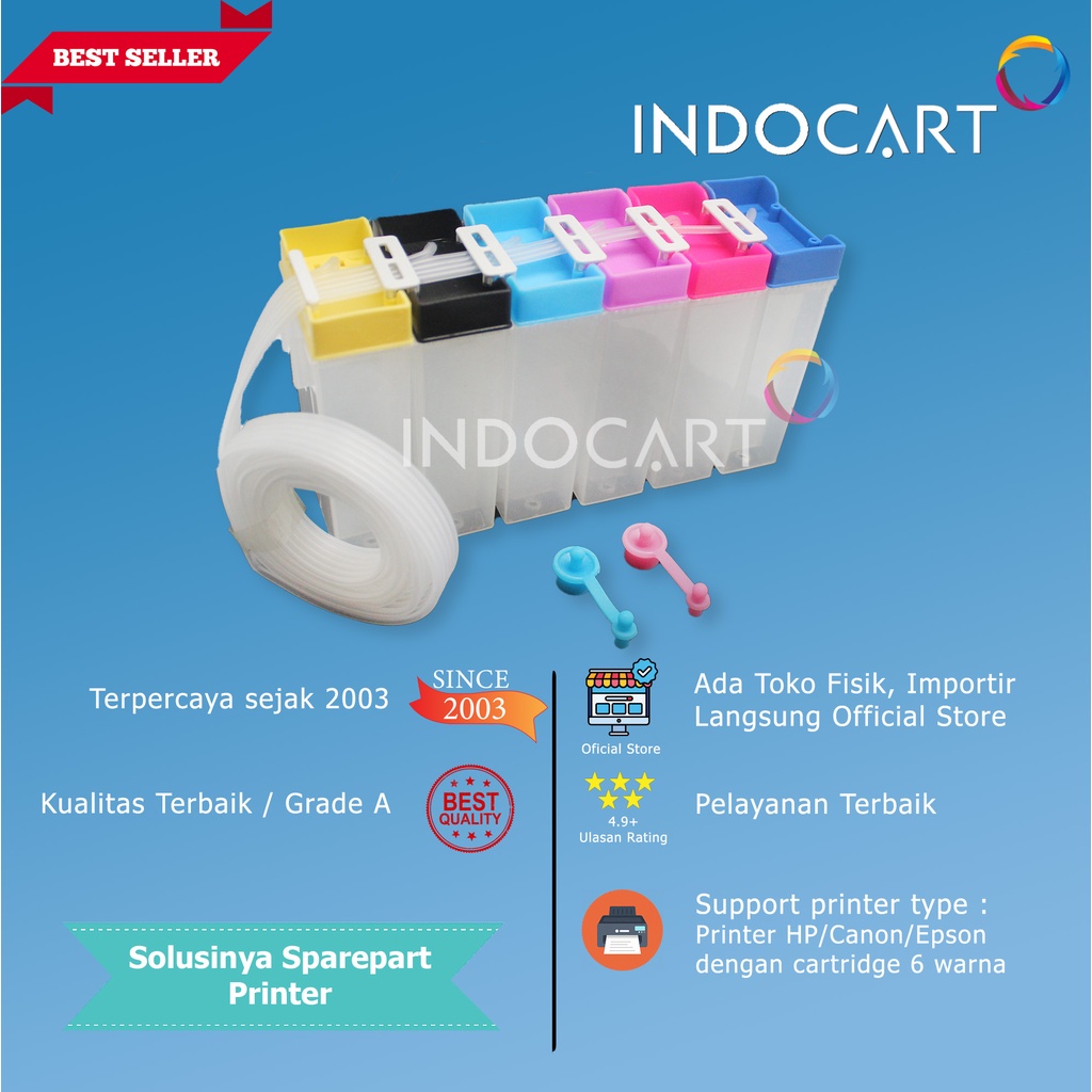 Jual IndoCart Ink Tank Modif-Tabung Infus Printer Tinta HP Canon Epson ...