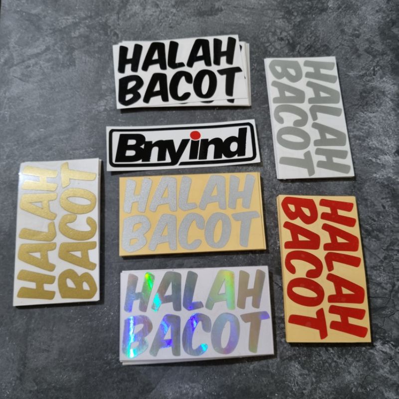 Jual STICKER HALAH BACOT CUTTING | Shopee Indonesia