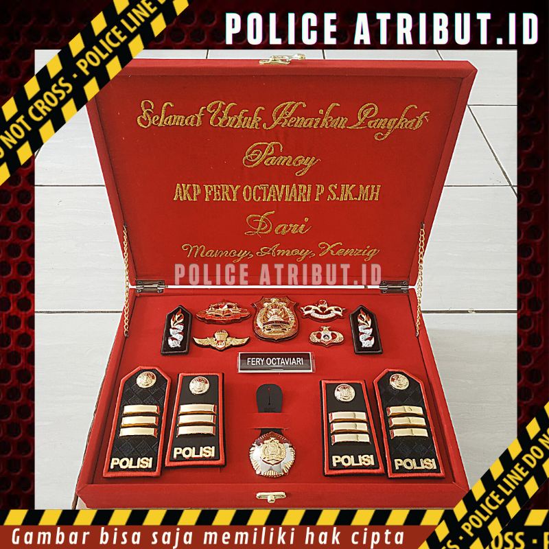Jual Pangkat AKP Polisi PDH PDU Box set Custom Terbaru Perlengkapan ...