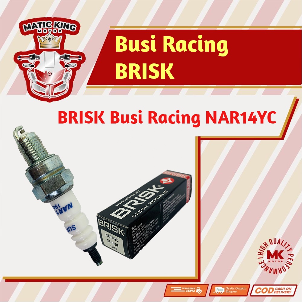Jual Brisk Busi racing Mio Sporty Smile Soul GT Freego Gear J M3 S Z Supra X grand legenda vega ...