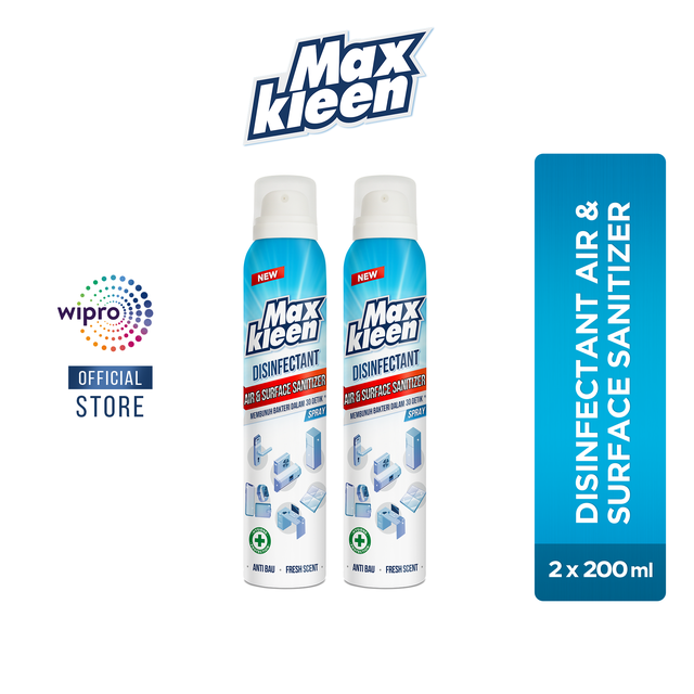 Jual Maxkleen Disinfectant Air&Surface Sanitizer 2x200mL | Shopee Indonesia
