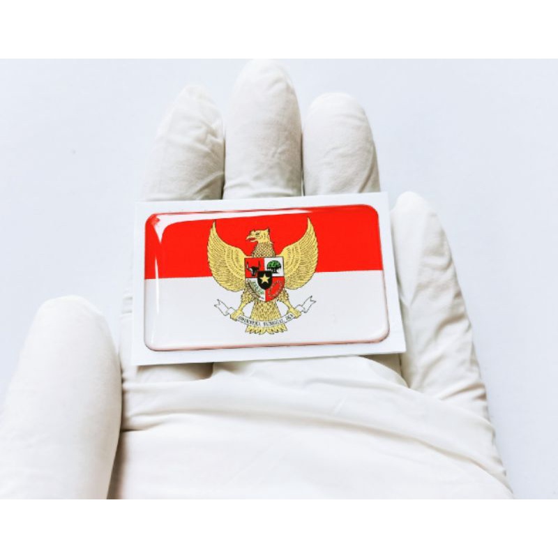 Jual Stiker timbul Merah putih emblem sticker lentur Bendera indonesia ...