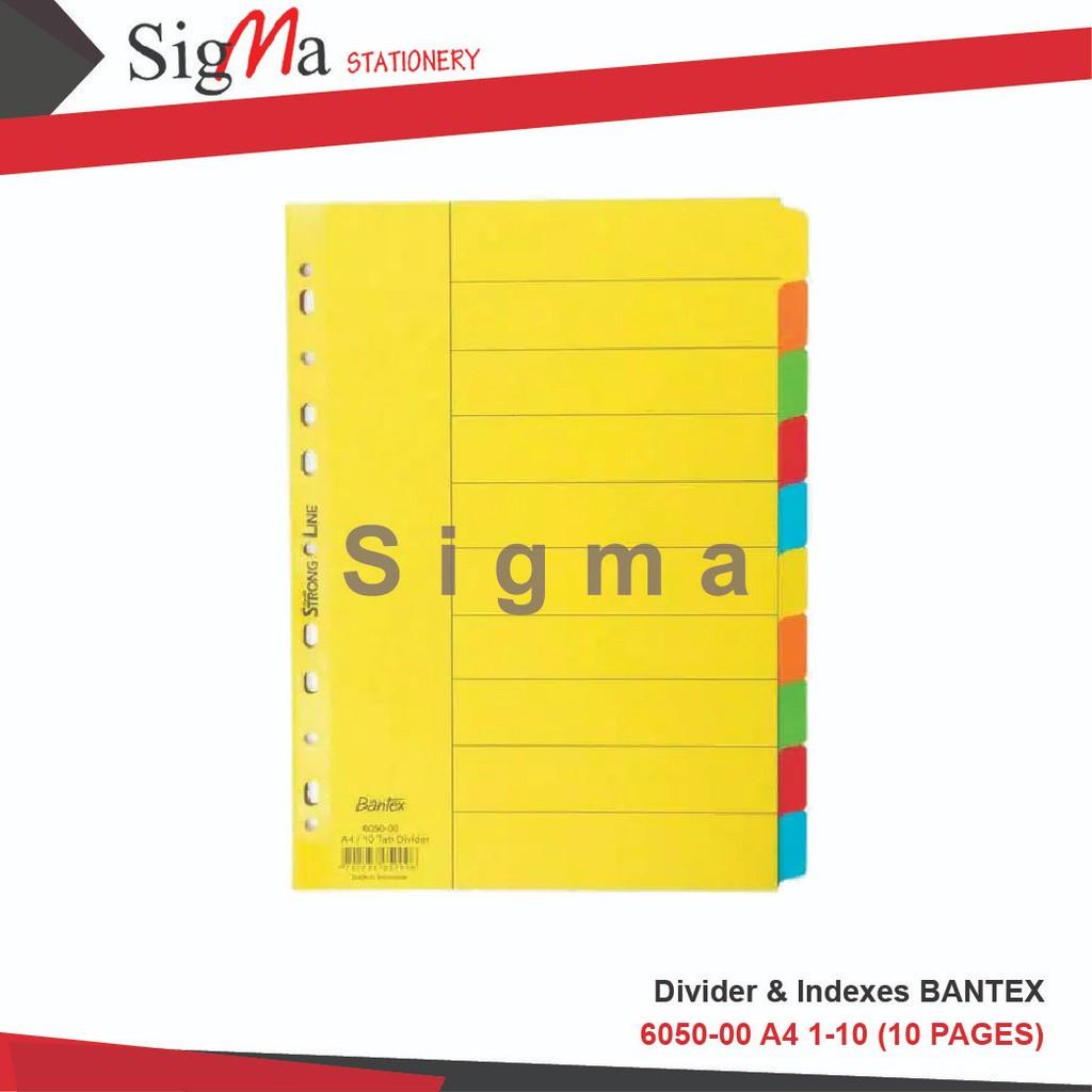 Jual Divider / Pembatas BANTEX CARDBOARD & INDEXES A4 1-10 (10 PAGES ...