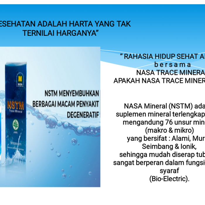 Jual NSTM NASA Trace Mineral Suplemen Kesehatan Tubuh / Nasajakarta ...