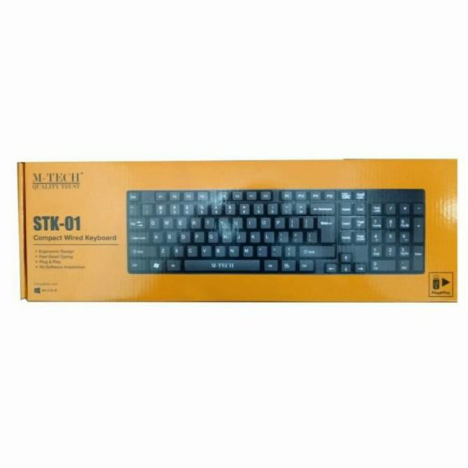 Jual Segera Miliki Keyboard M-Tech Ergonomic Series Stk-01 Usb Standard ...