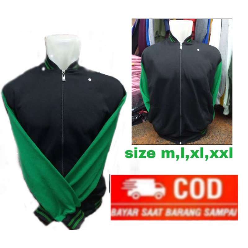 Jual JAKET VARSITY BASSBALL HITAM HIJAU POLOSAN TERBARU HITS | Shopee ...