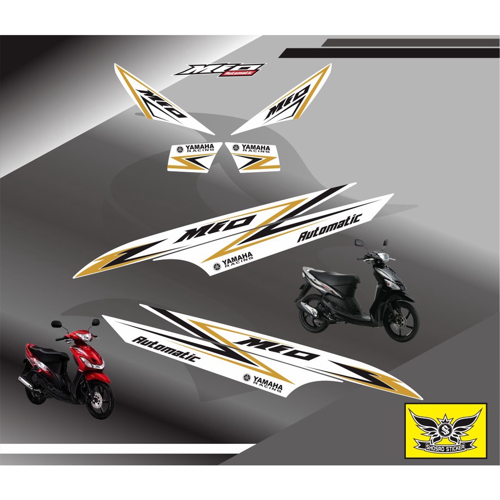 Jual (COD) STICKER STRIPING VARIASI BUAT BODY MOTOR YAMAHA MIO SMILE-OLD MOTIF VARIASI TERBARU ...
